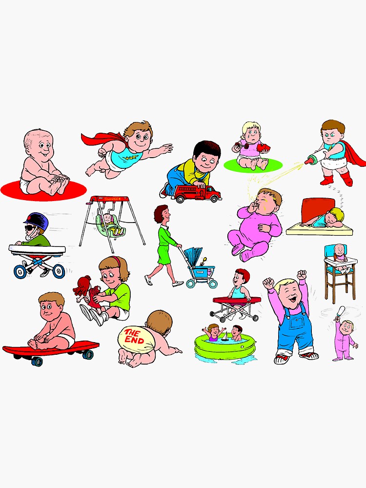 "baby animation" Sticker for Sale by Maskan | Redbubble