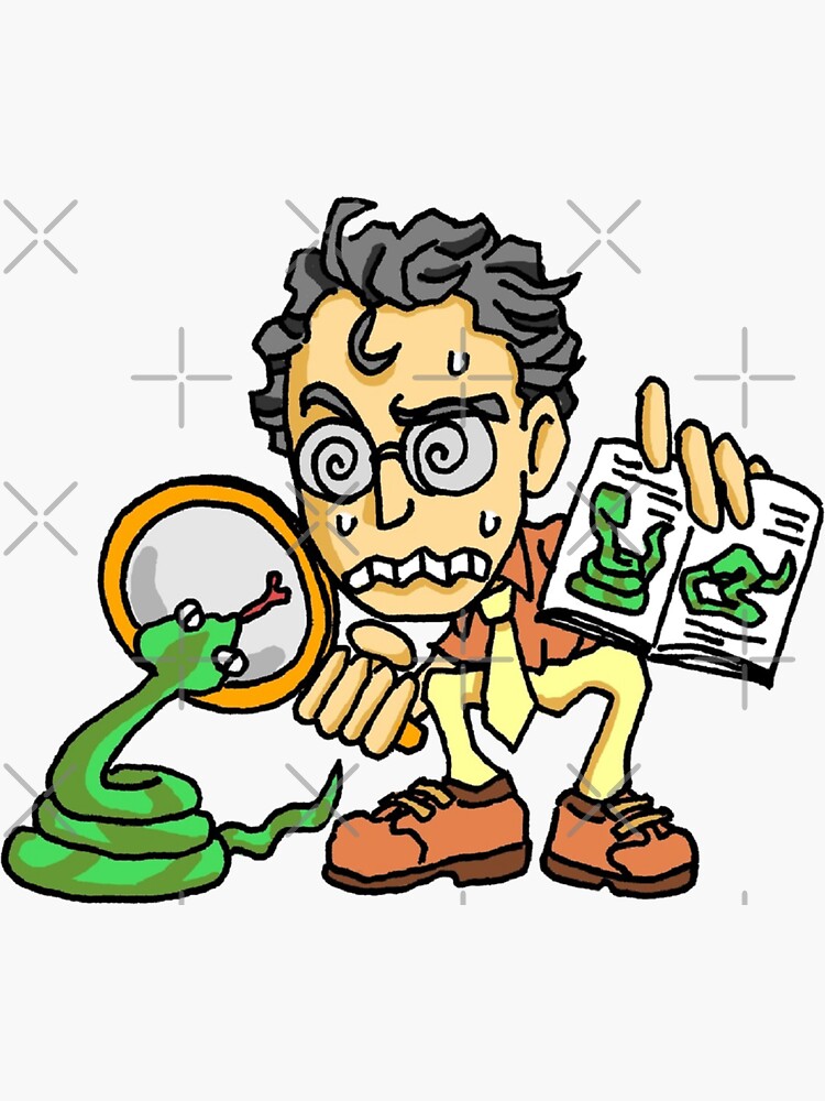 "Evil Professor and The Snake" Sticker for Sale by JustCoolShop | Redbubble