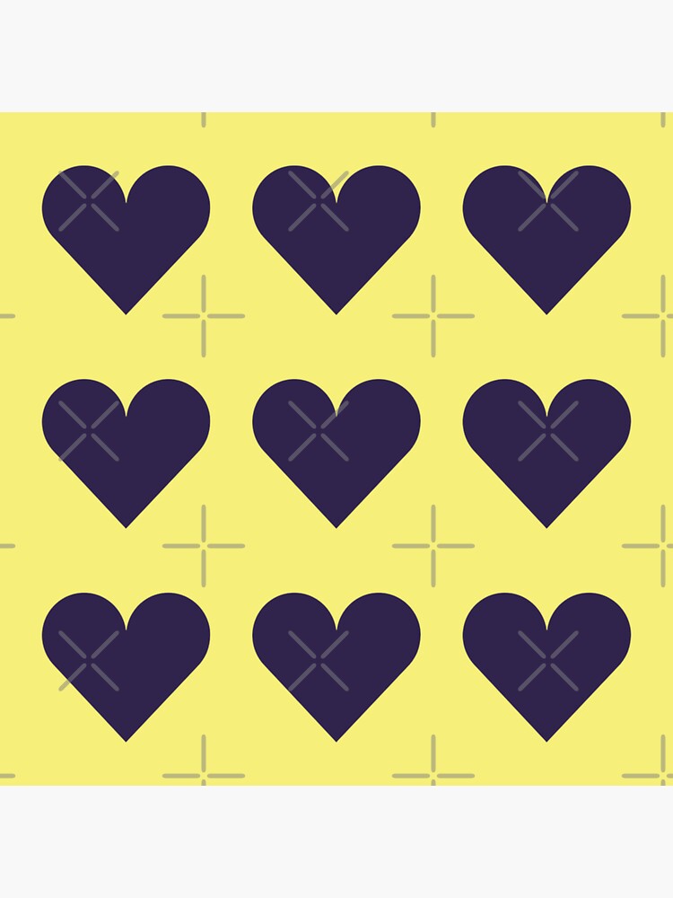"Large NAVY BLUE & YELLOW LOVE HEARTS" Sticker for Sale by RachelMacht ...