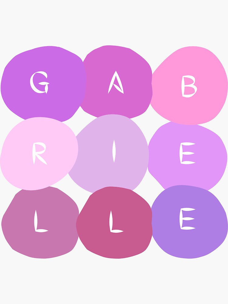 "Gabrielle - Name " Sticker for Sale by Name-Bubble | Redbubble