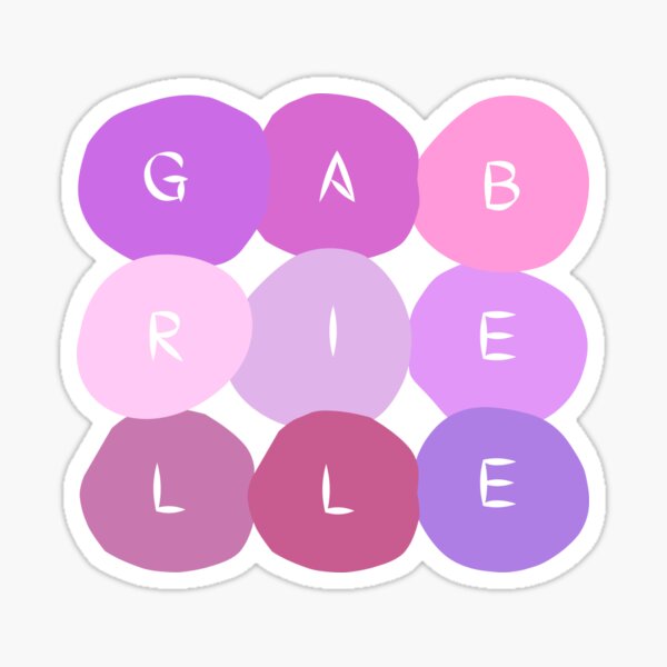 "Gabrielle - Name " Sticker for Sale by Name-Bubble | Redbubble