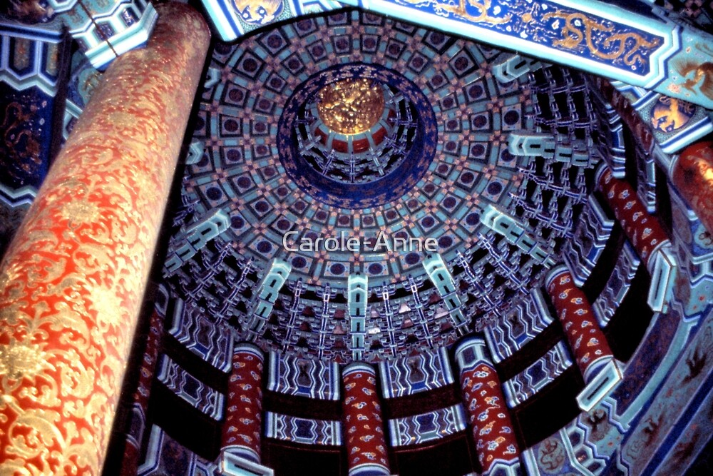 "Temple of Heaven, Ceiling, Beijing, China " by Carole-Anne | Redbubble