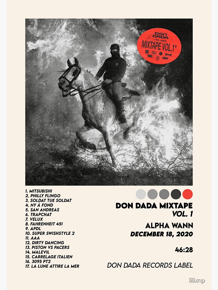 "Don Dada Mixtape Vol.1 | rap album cover" Sticker for Sale by lilixnp ...