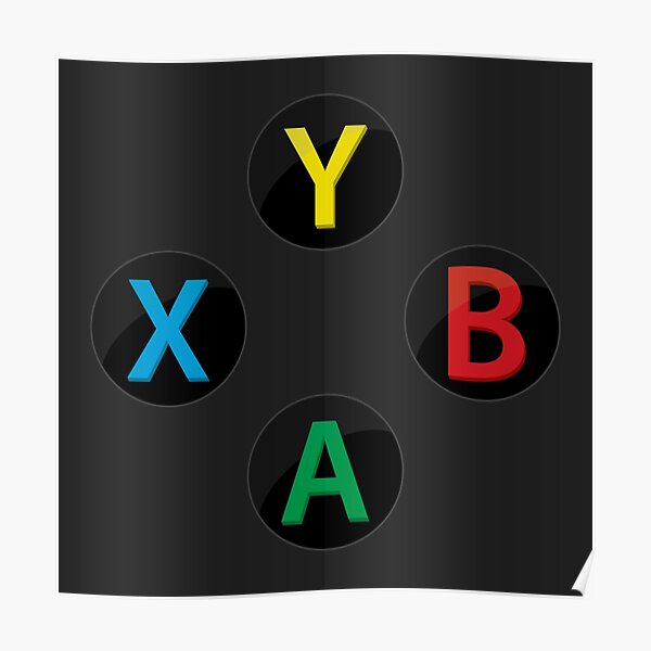 "Xbox Buttons" Poster for Sale by Biochao | Redbubble