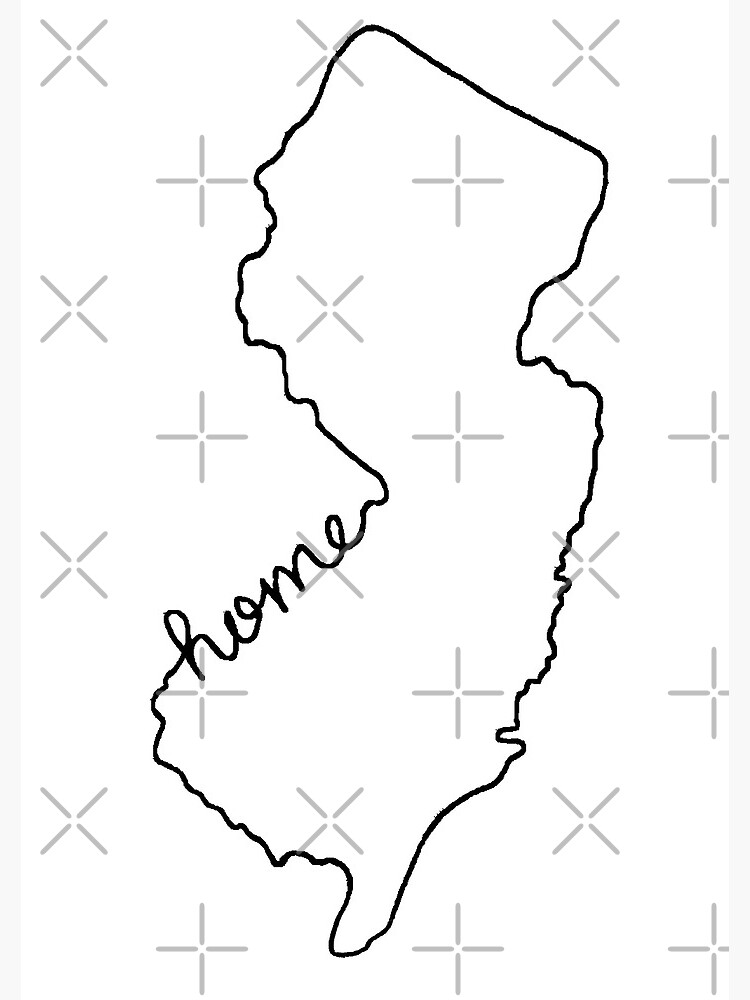 "New Jersey Home State Outline" Spiral Notebook by jamiemaher15 | Redbubble