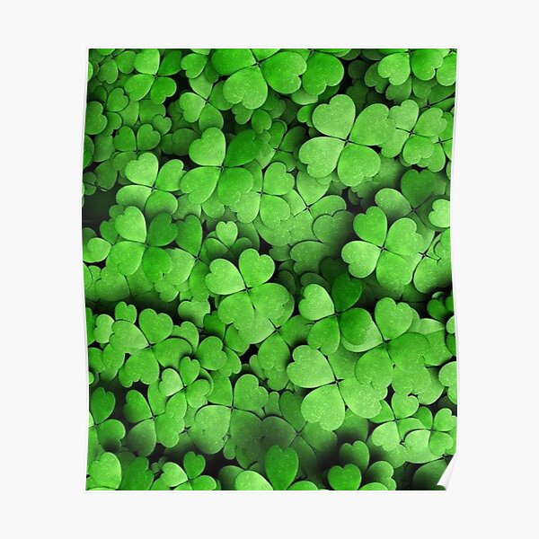 "Four leaf clover print." Poster for Sale by SuperStarStore | Redbubble