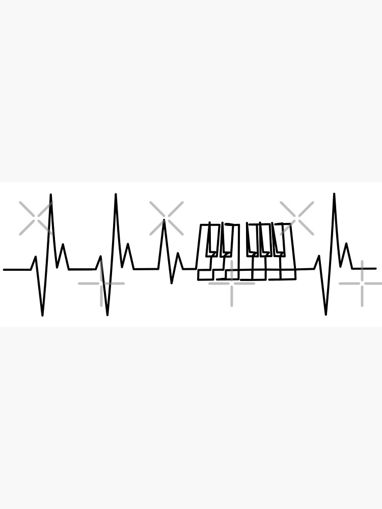 "Minimalist piano keyboard heartbeat" Poster for Sale by Arth1nker ...