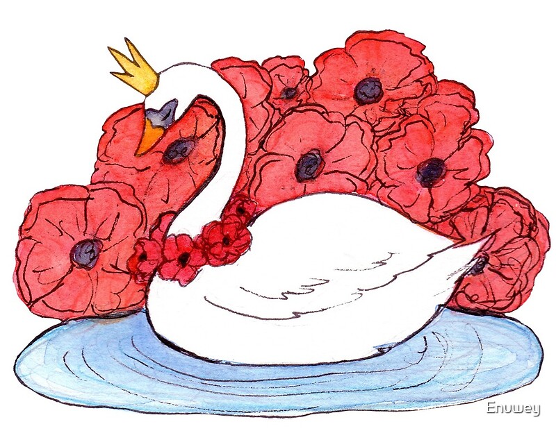"Poppy Swan" by Enuwey | Redbubble