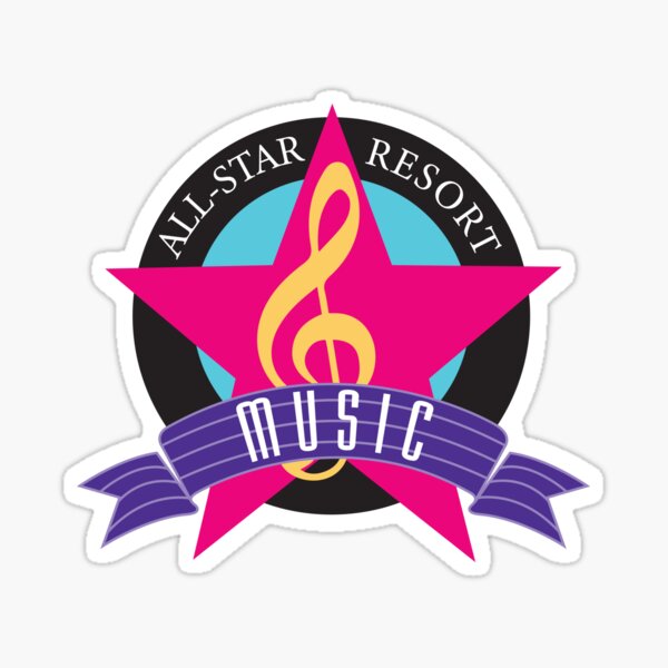 "All Star Music Resort " Sticker for Sale by Lunamis | Redbubble