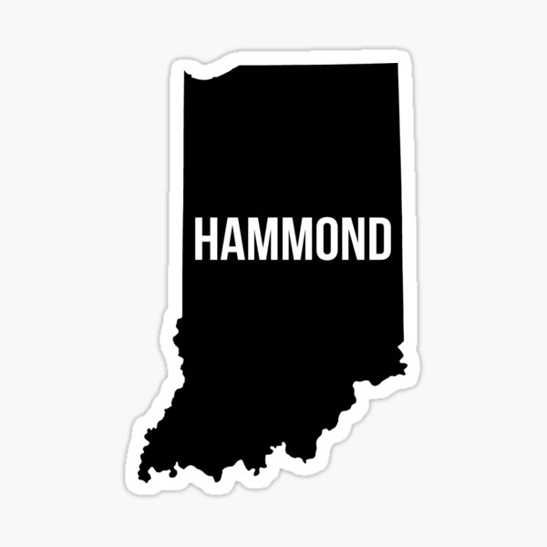 "Hammond, Indiana Silhouette" Sticker by CartoCreative | Redbubble