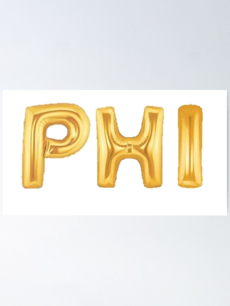 "Gold Balloon Phi" Poster by greekgoddess | Redbubble