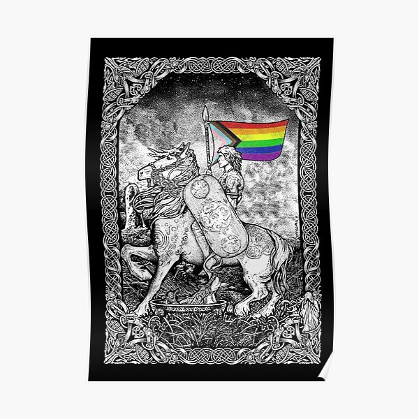 "Lugh with the Pride Flag on Tara" Poster for Sale by sfitzgeraldart ...