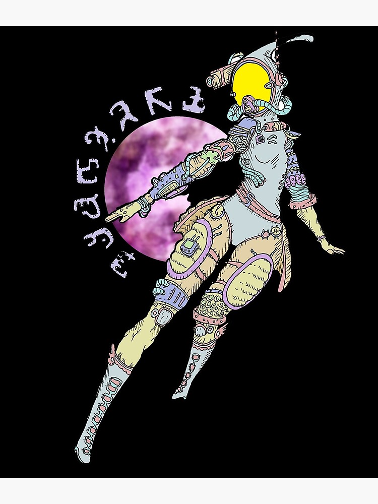 "Space babe logo with circle" Poster for Sale by riggsgreggors | Redbubble