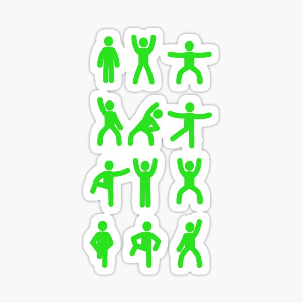 "Sports Stickman Green" Sticker for Sale by Aleksander37 | Redbubble