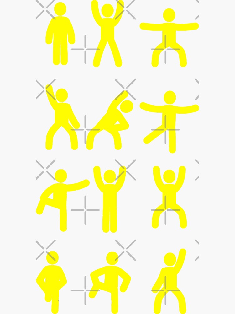 "Sports Stickman yellow" Sticker for Sale by Aleksander37 | Redbubble
