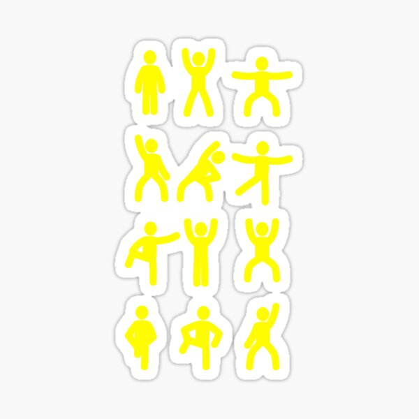 "Sports Stickman yellow" Sticker for Sale by Aleksander37 | Redbubble
