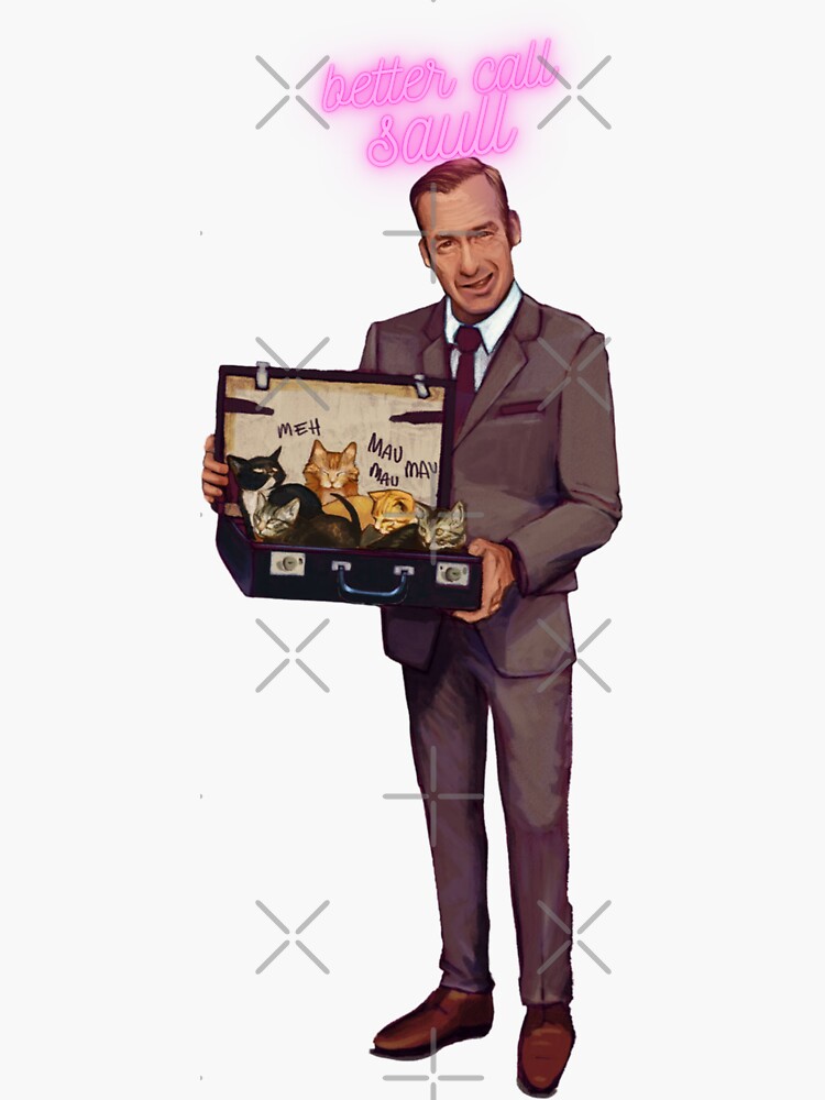 "Better Call Saul" Sticker for Sale by cynthyaart | Redbubble