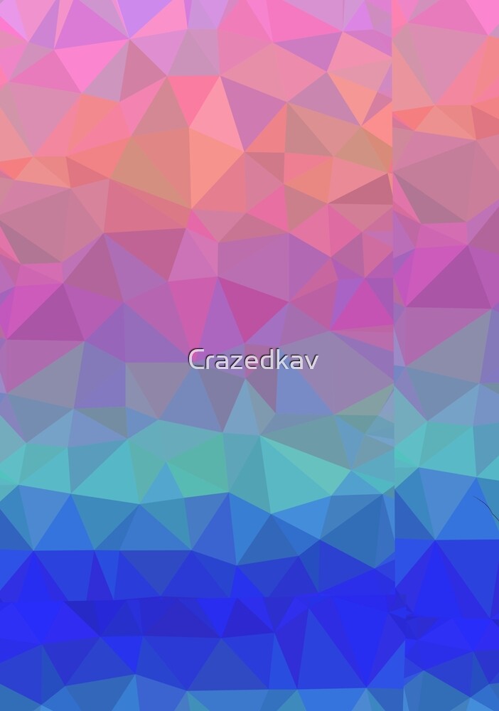 "Low poly gradient" by Crazedkav | Redbubble