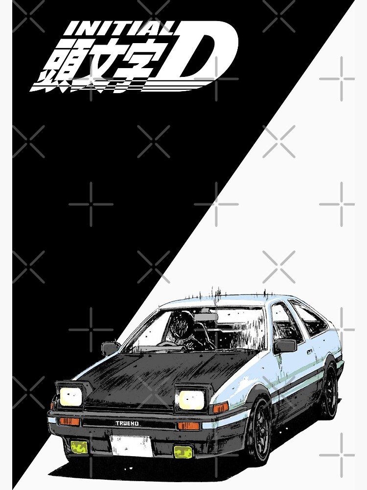 "Initial D Panda Trueno AE86 Hachiroku" Poster for Sale by GeeknGo ...