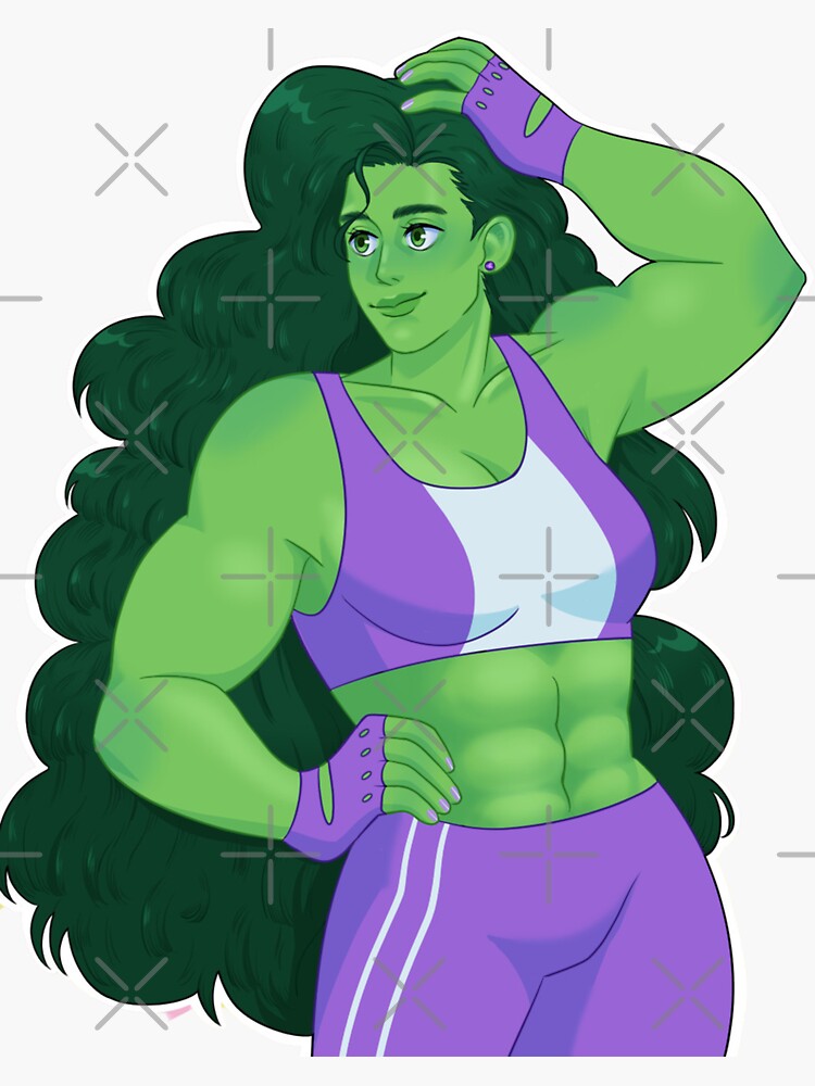 "she-hulk" Sticker for Sale by cynthyaart | Redbubble