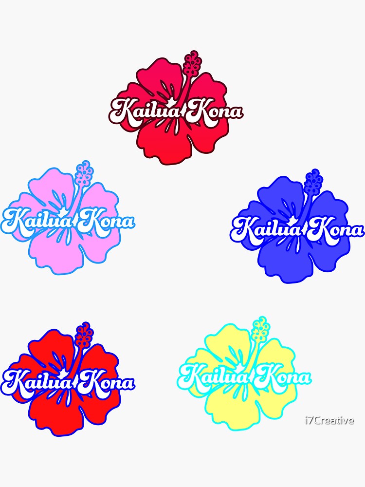 "Kailua Kona Stickers" Sticker for Sale by i7Creative | Redbubble