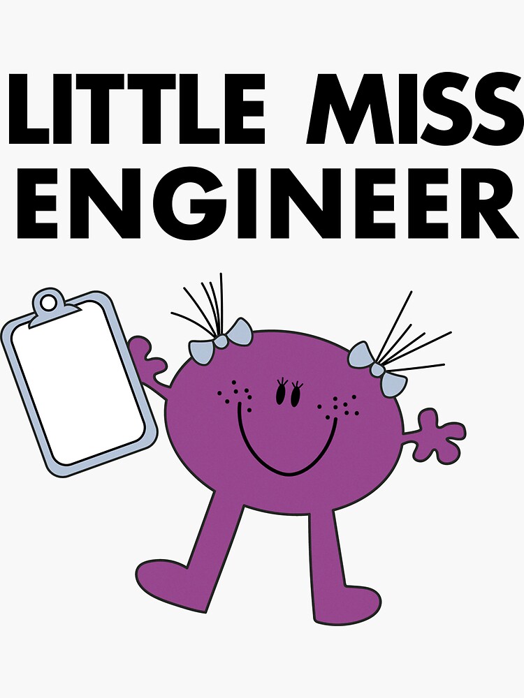 "little miss engineer meme" Sticker for Sale by mkaythen | Redbubble