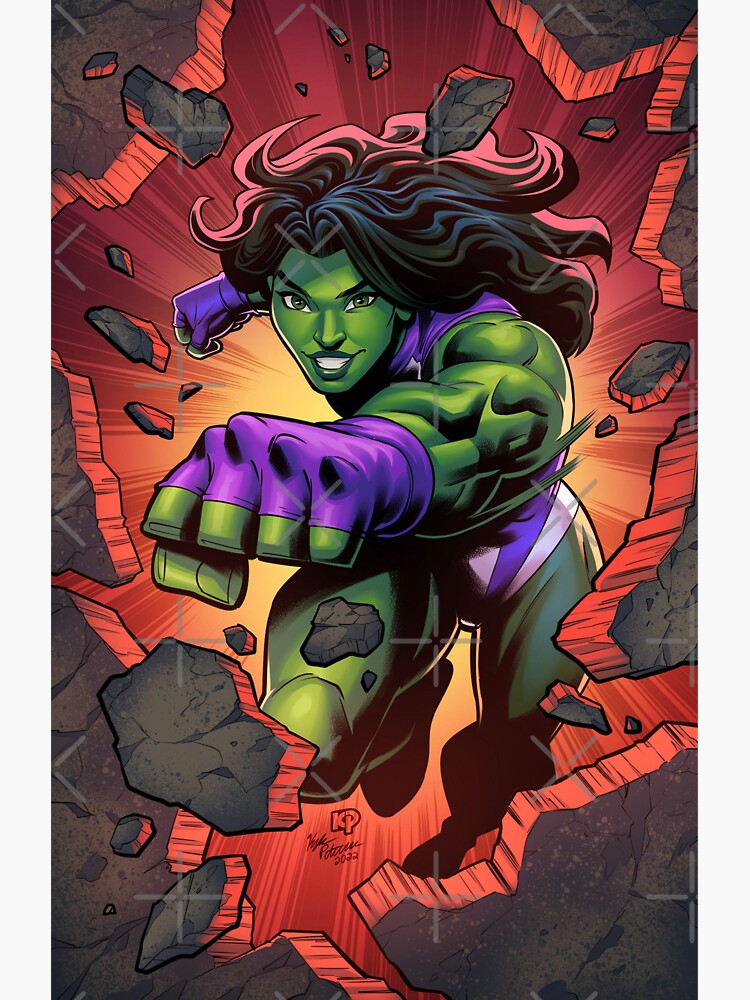 "she-hulk" Sticker for Sale by cynthyaart | Redbubble