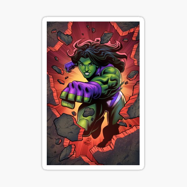 "she-hulk" Sticker for Sale by cynthyaart | Redbubble