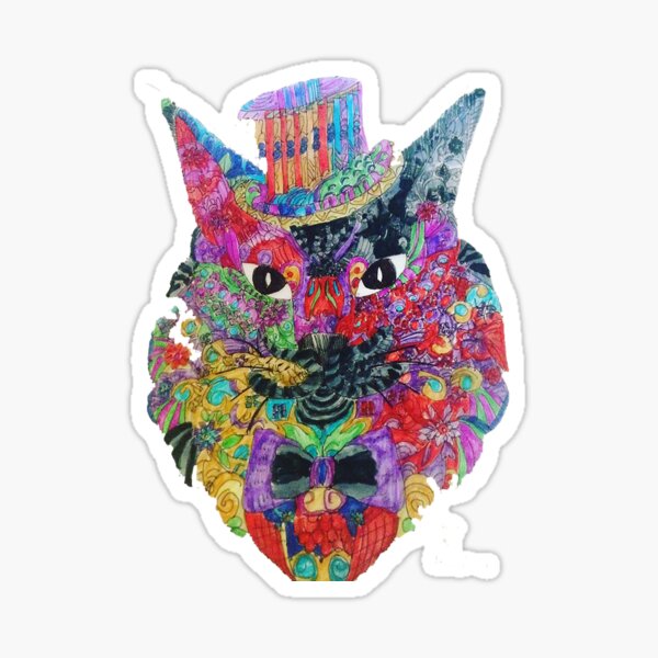 "Kitty Explosion Pride" Sticker by DashyDesigns | Redbubble