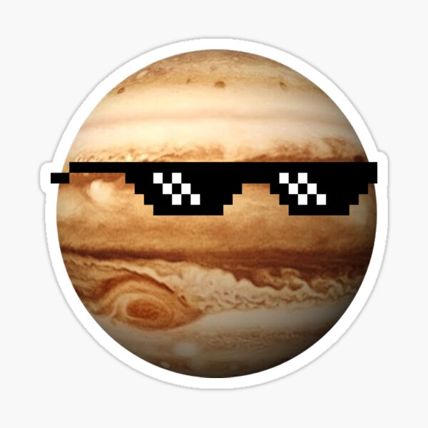 Mlg Glasses Jupiter Sticker For Sale By Olivia 777 Redbubble