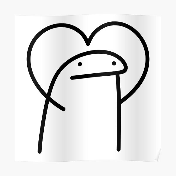 "Flork Heart meme stickers " Poster for Sale by ChStockOfficial | Redbubble