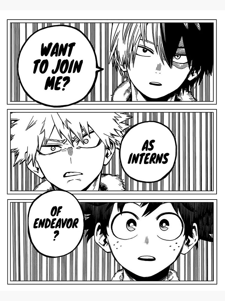 Interns Of Endeavor Todoroki Bakugo And Deku Poster For Sale By Kaze Oh Redbubble