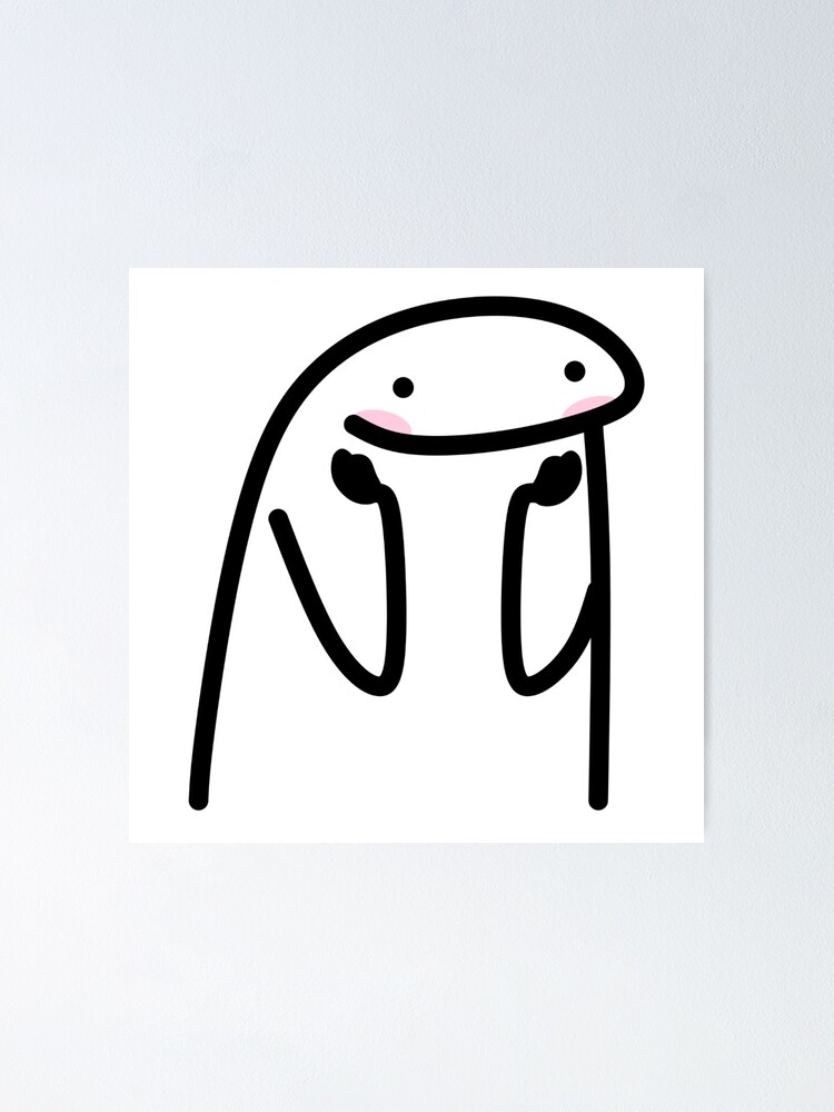"Flork shy meme stickers " Poster for Sale by ChStockOfficial | Redbubble