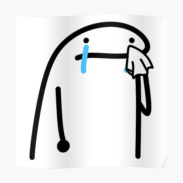 Poster « Flork pleure avec un foulard meme stickers », par ...
