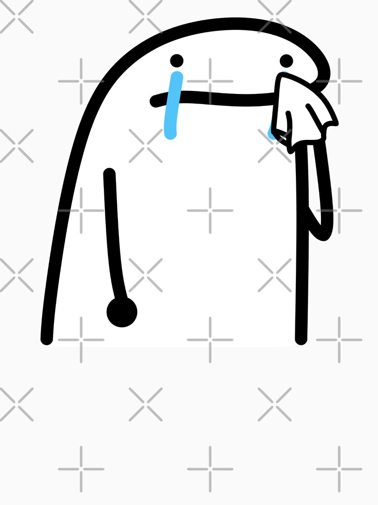 Camiseta Flork Llorando Con Un Pañuelo Meme Pegatinas para Hombre Mujer ...