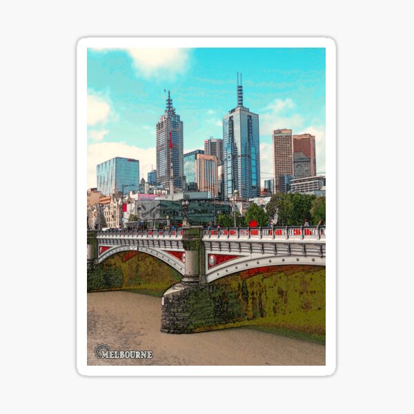 "Melbourne Australia City" Sticker for Sale by PostersStickers | Redbubble