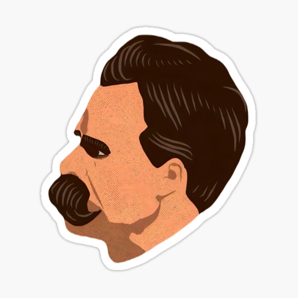 Pegatina «Arte de dibujos animados de Friedrich Nietzsche» de deztees ...