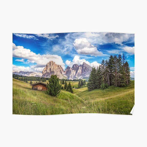 "Alpe di siusi alpine meadows" Poster for Sale by aaronchoi | Redbubble