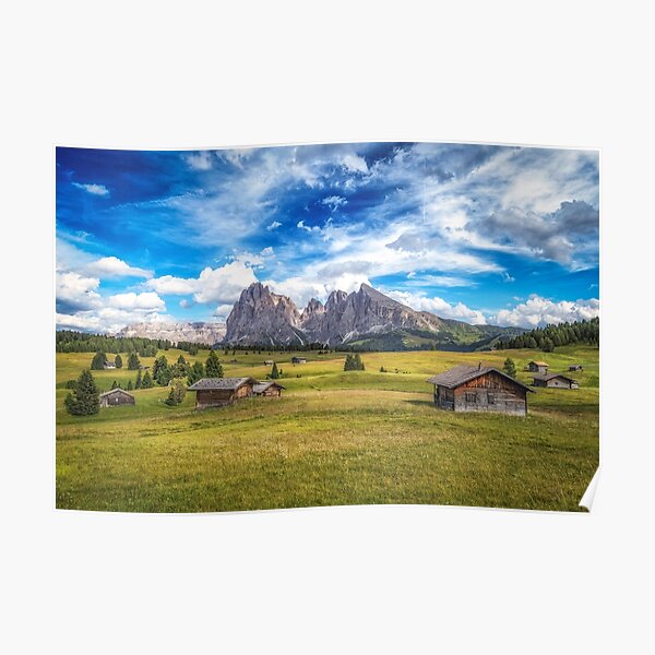 "Alpe di siusi alpine meadows" Poster for Sale by aaronchoi | Redbubble