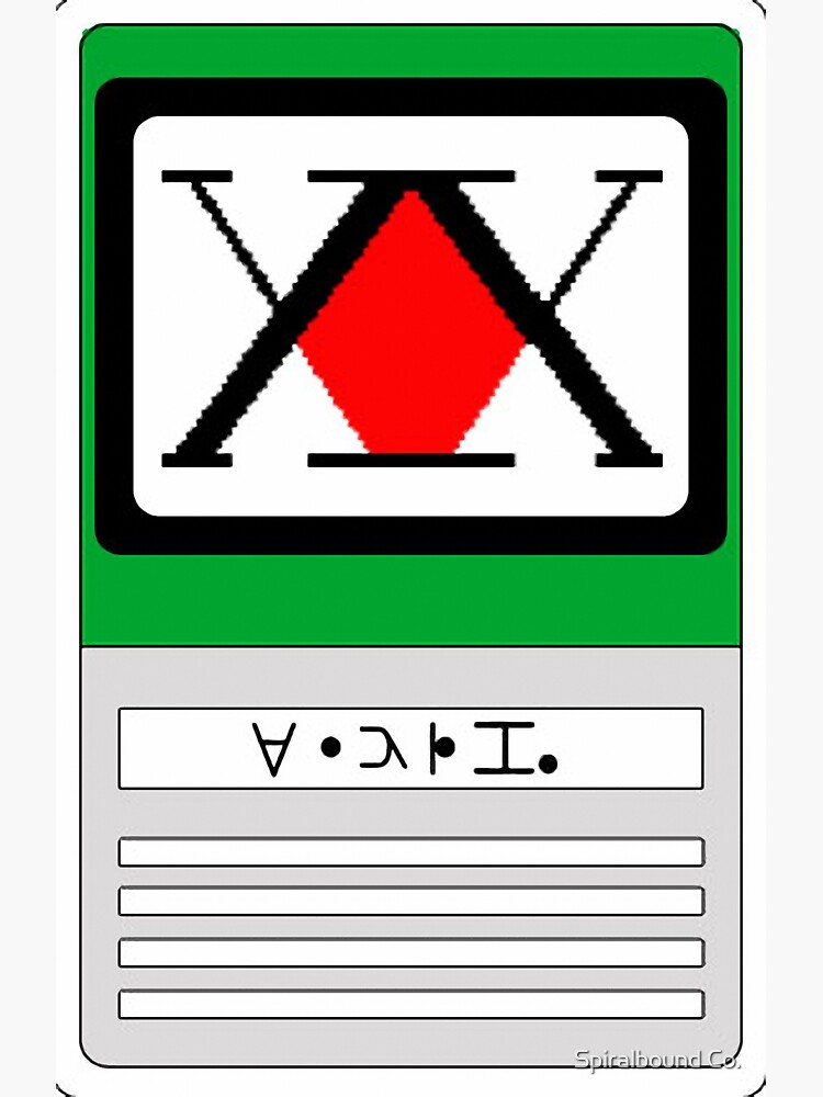 "Hunter License - hxh license" Sticker for Sale by nssila | Redbubble
