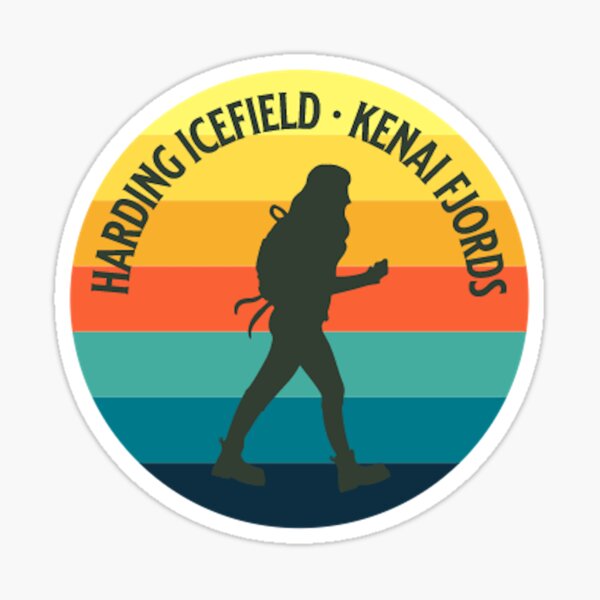"Hiking Trails Harding Icefield Kenai Fjords Alaska" Sticker for Sale ...