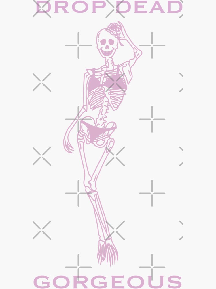 "Drop Dead Gorgeous Skeleton Bikini " Sticker for Sale by ...