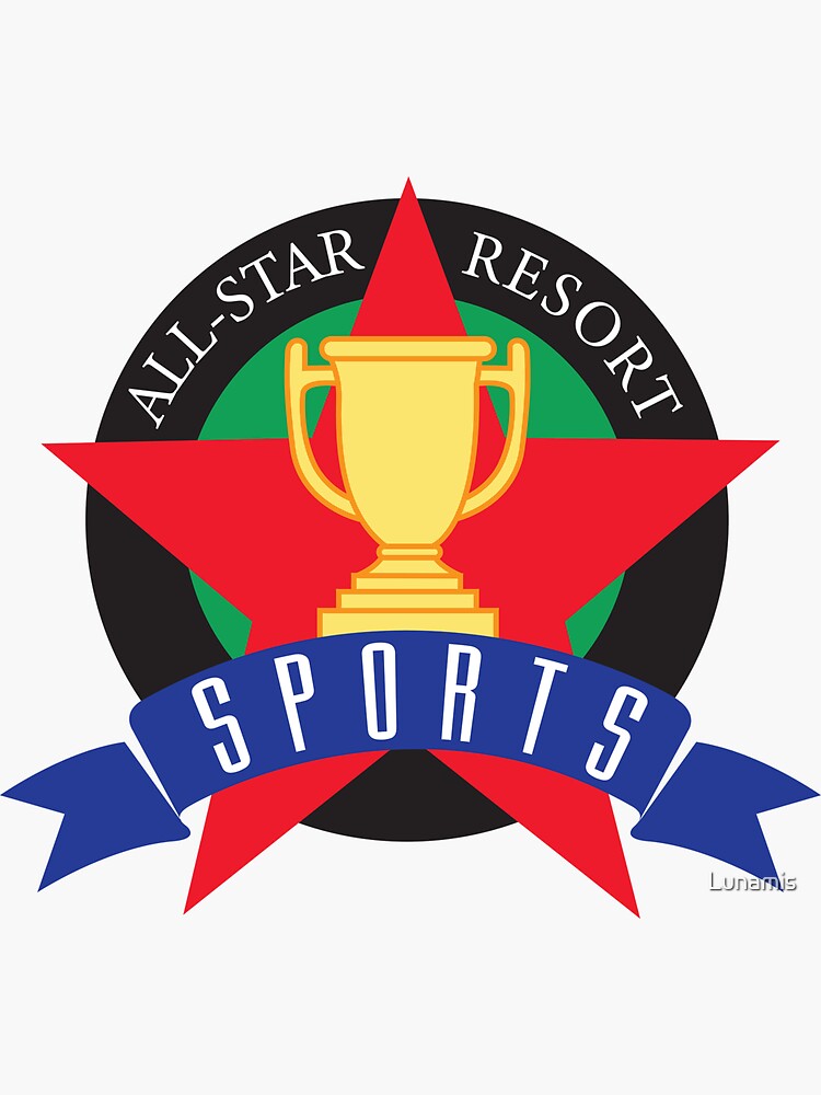 "All Star Sports Resort " Sticker for Sale by Lunamis | Redbubble