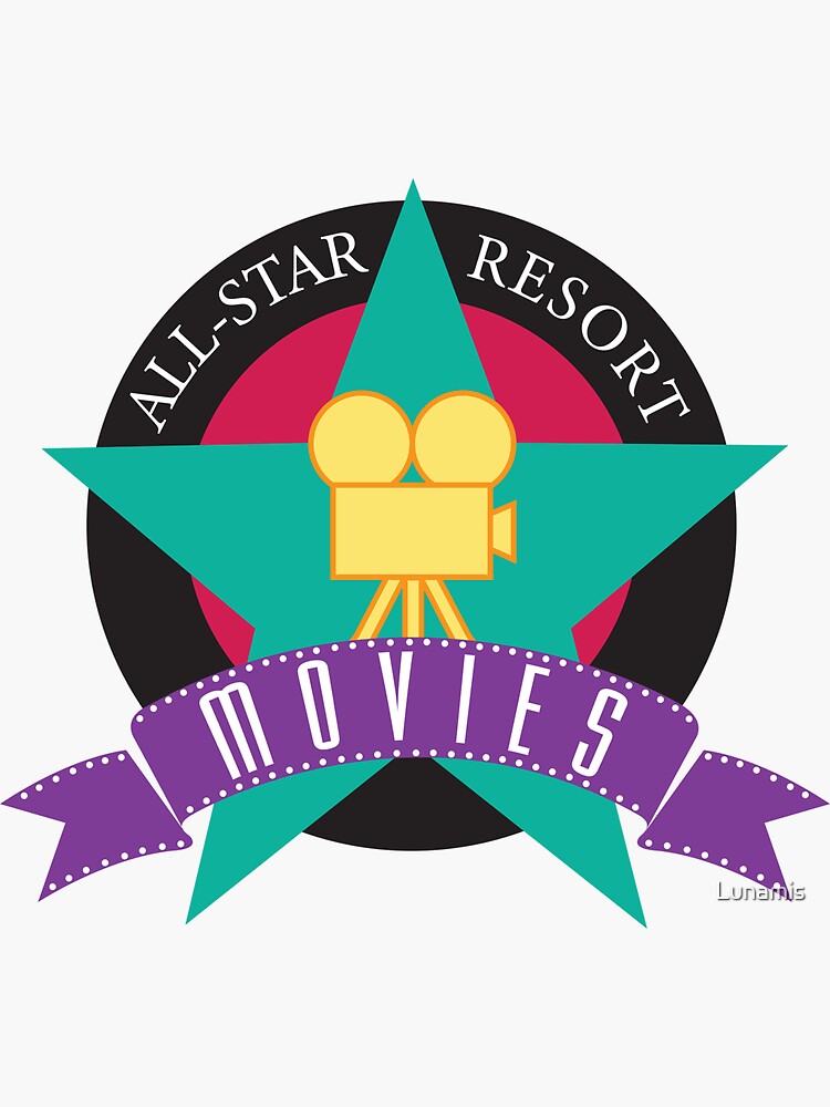 "All Star Movies Resort " Sticker for Sale by Lunamis | Redbubble