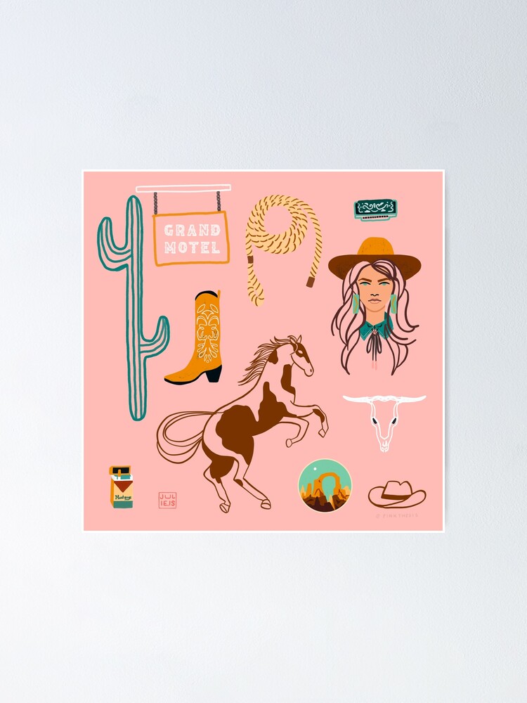 "Cowgirl Starter Pack" Poster for Sale by pinkthesis | Redbubble