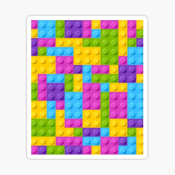 "Pastel Colorful Building brick pattern" Sticker for Sale by ...