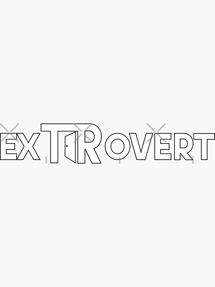 "Extrovert minimal design for minimalist extrovert" Sticker for Sale by ...