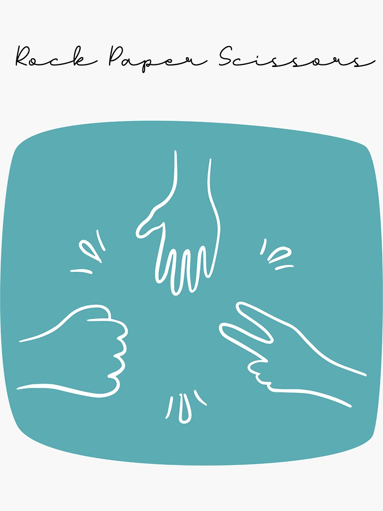 "rock paper scissors" Sticker for Sale by amiimer | Redbubble