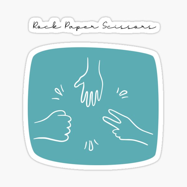 "rock paper scissors" Sticker for Sale by amiimer | Redbubble