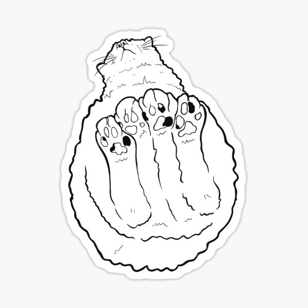 Cat Feet Sticker For Sale By Hawkins Designs Redbubble